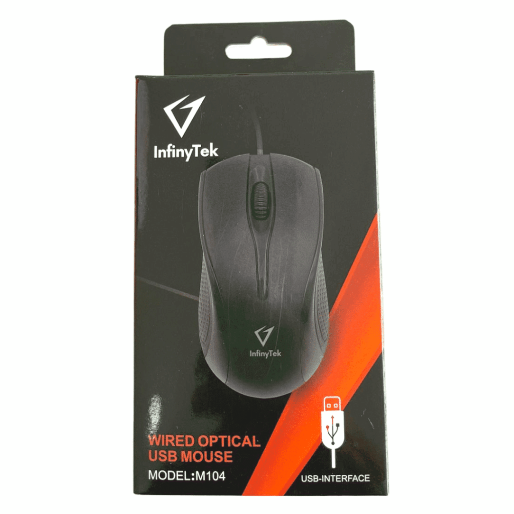 Mouse Infinytek M104 Black Caja Negra & Tomate - M104