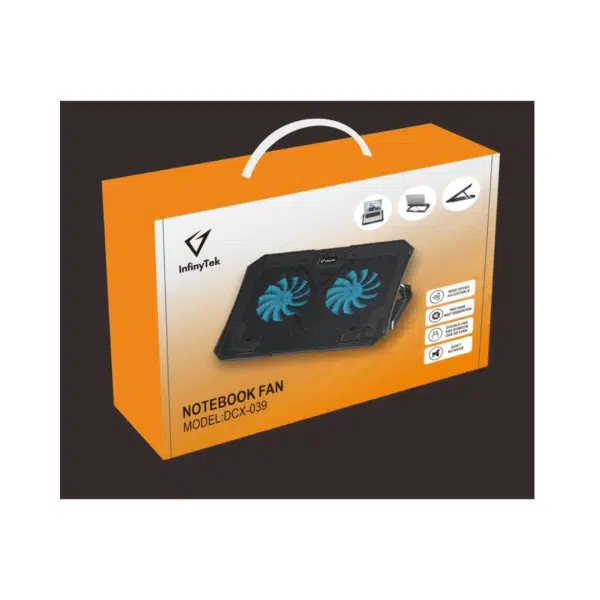 Ventilador Para Laptop Infinytek Dcx-039 Rgb Luces Led 2 Fan 4 Niveles
