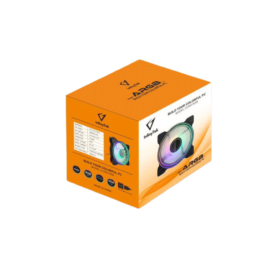 Ventilador Para Case Infinytek F602 Combo 3 En 1 (led Argb) (3 Fans + 1 Control)incluye Controladora