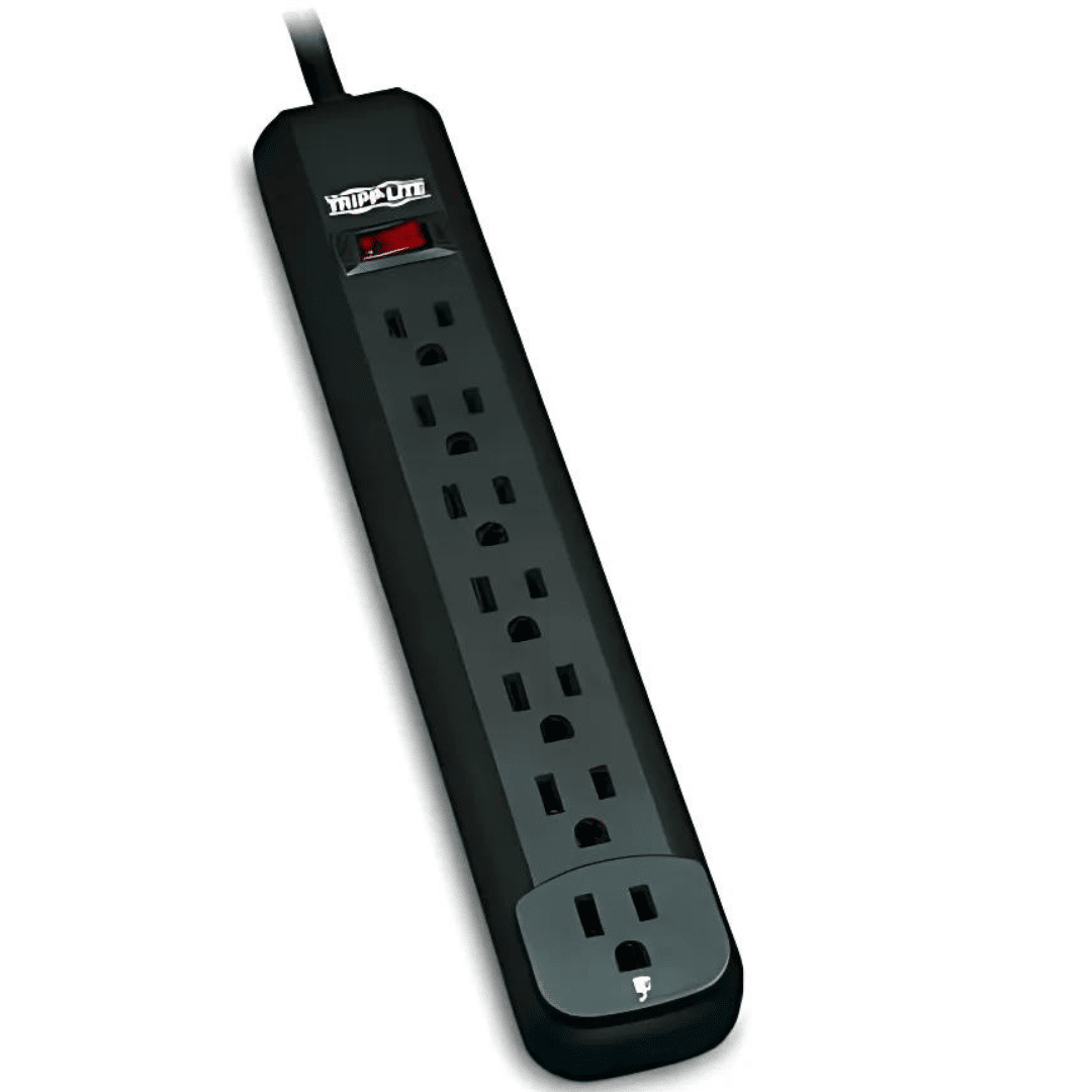 Supresor De Picos Eaton 7 Tomas 790j Negro Serie Cv