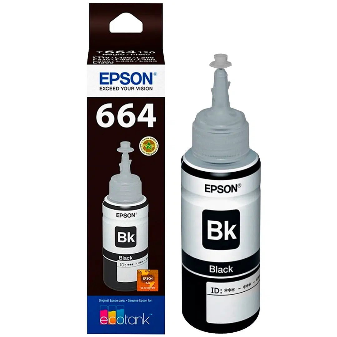 Epson T664 - 70 Ml - Negro - Recarga De Tinta - Para Epson L110, L200 ...