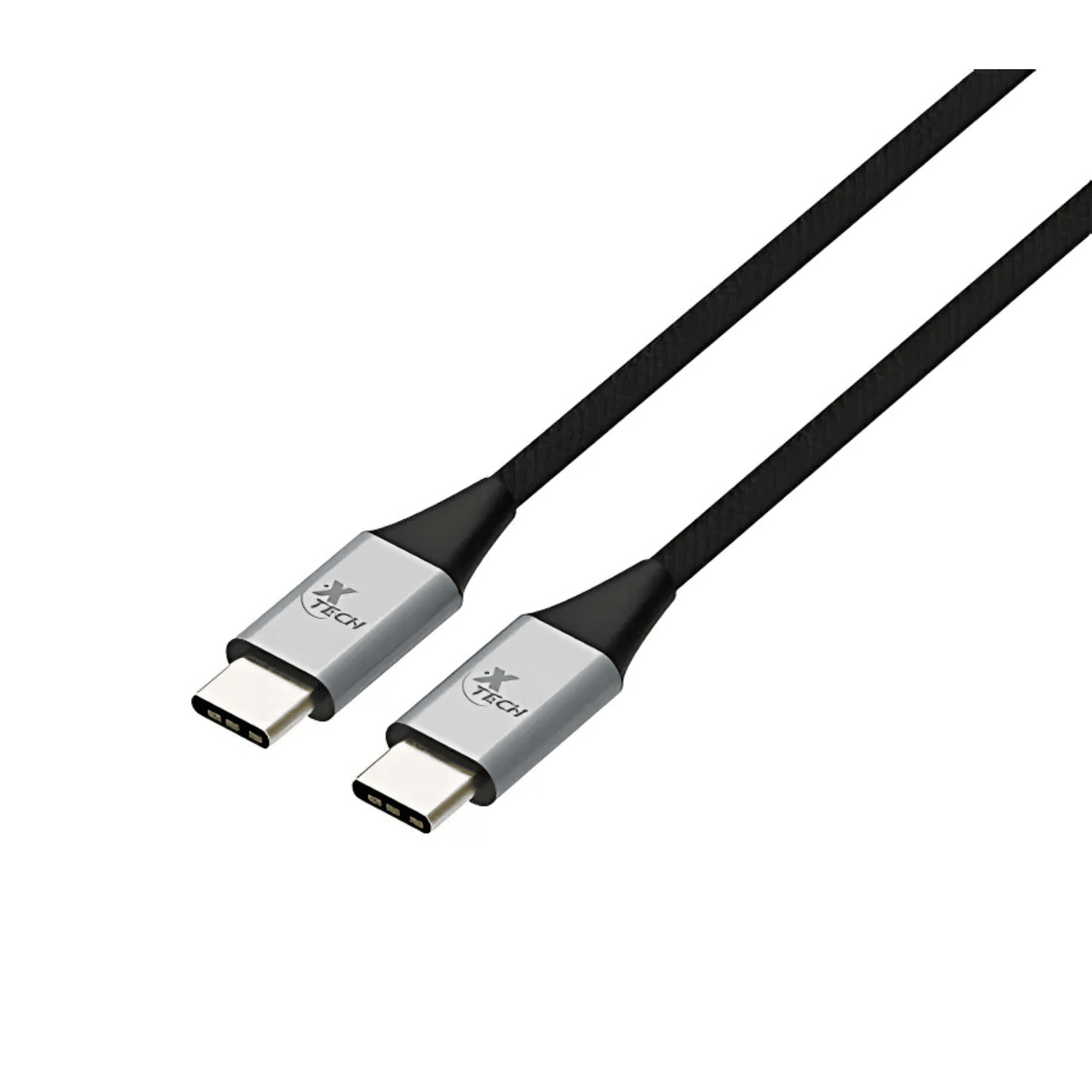 Xtech - USB Cable - USB Type C - 3.66 M - Black & Silver - (m) To (m ...
