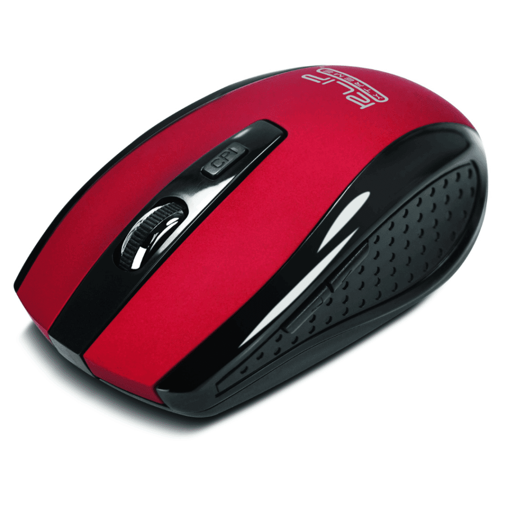 Klip Xtreme - Mouse - Wireless - 2.4 GHz - Red - Nano - 6-button Opt ...