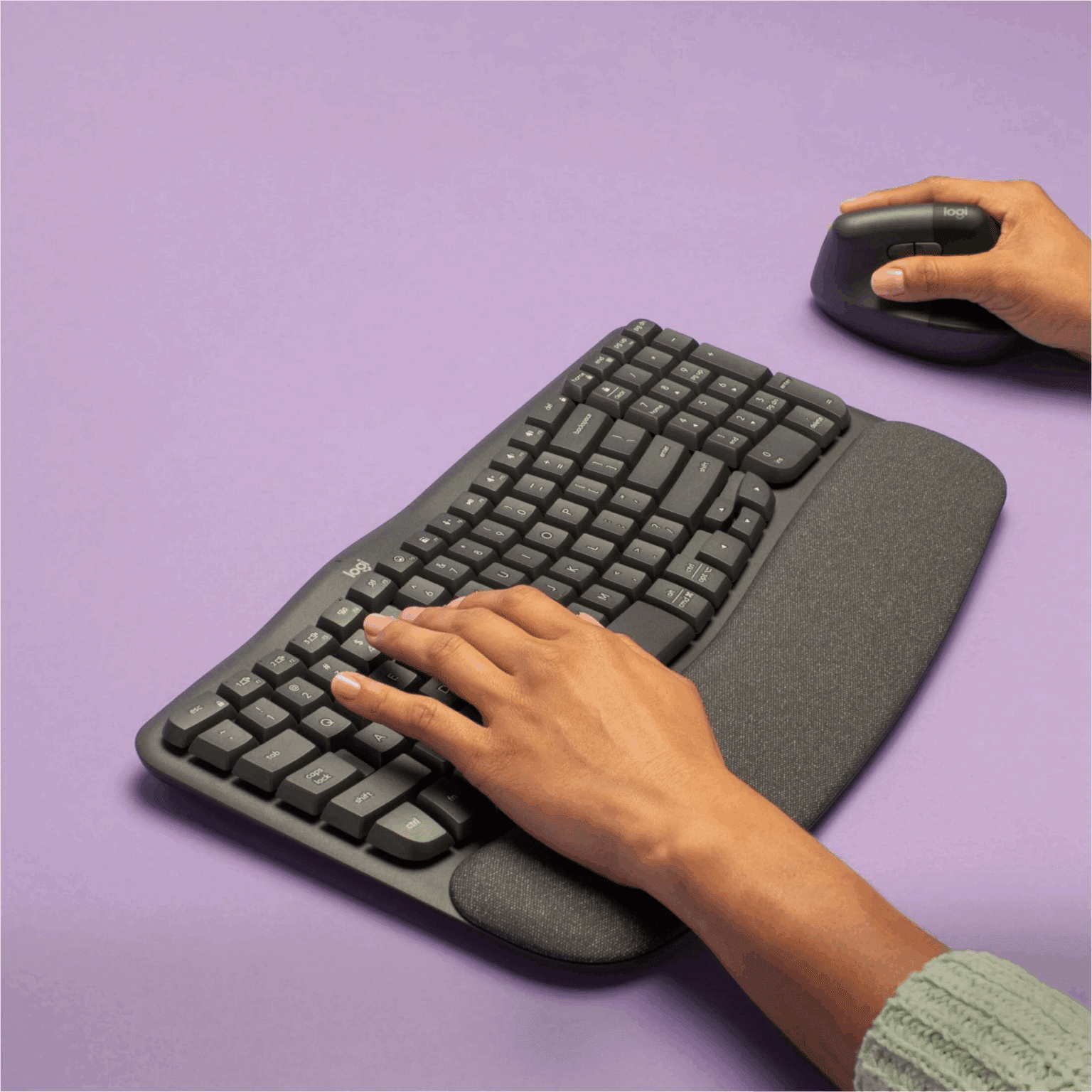 Logitech Ergo Series Wave Keys Wireless Ergonomic Keyboard With ...