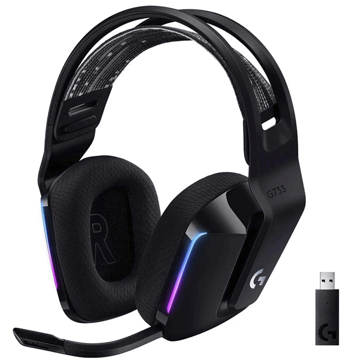 Logitech G733 LIGHTSPEED Wireless RGB Gaming Headset - Auricular - 7.1 ...
