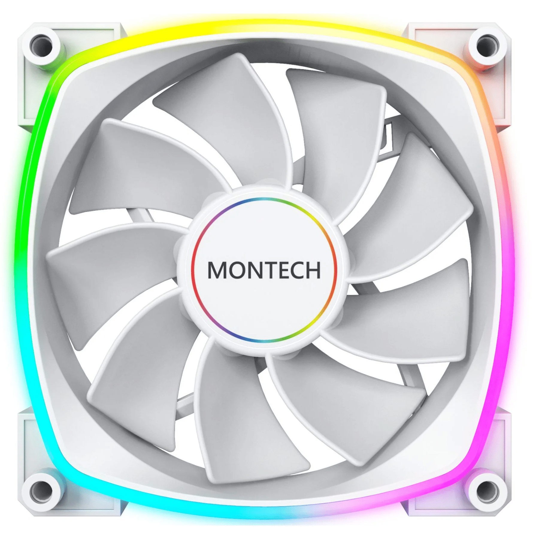 Montech Rx140 Pwm White Argb Reversed Fan 1600pwm, High-end Durability ...