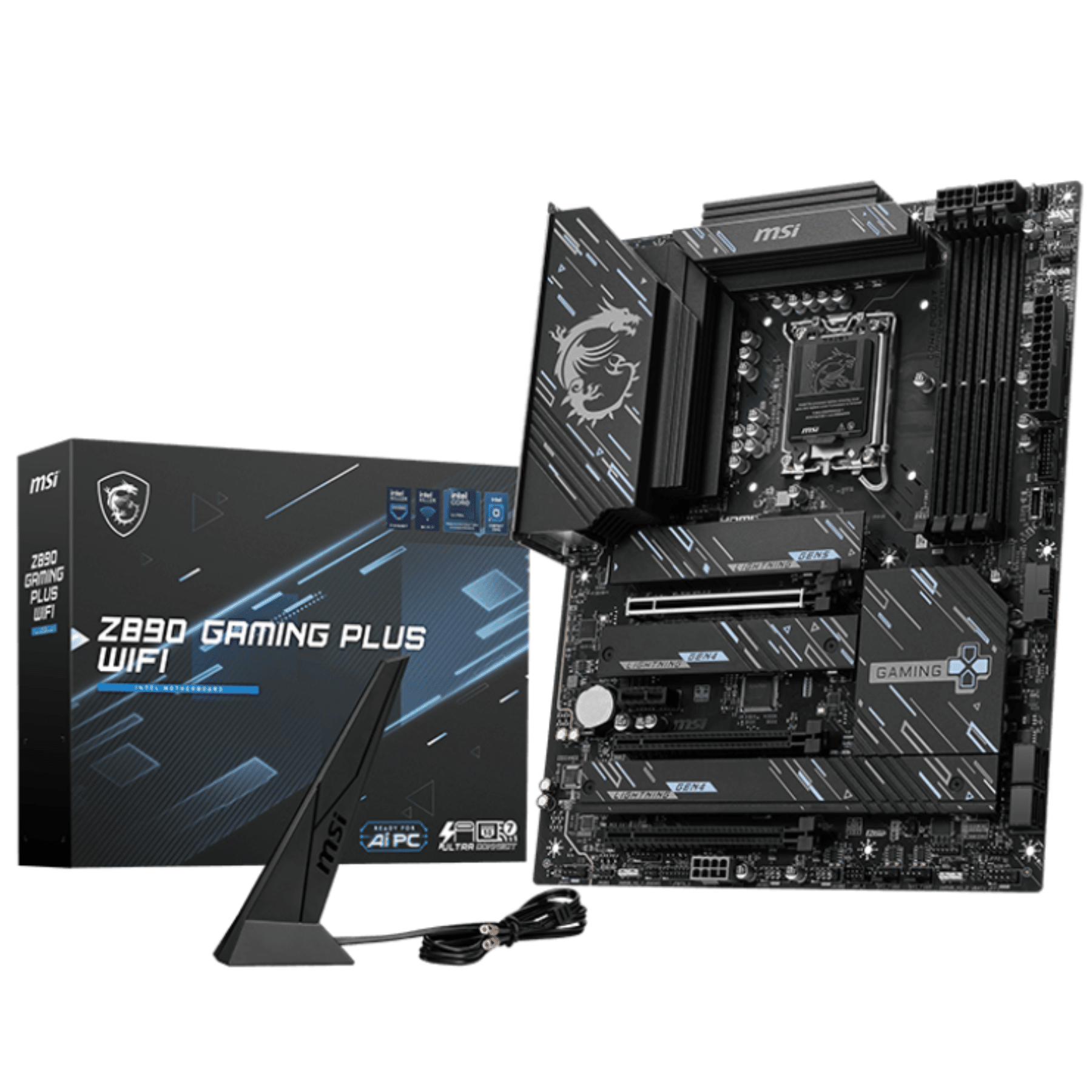 Msi Z890 Gaming Plus Wifi Atx Motherboard Lga 1851 For Intel Core Ultra Cpu - Core Ultra ...