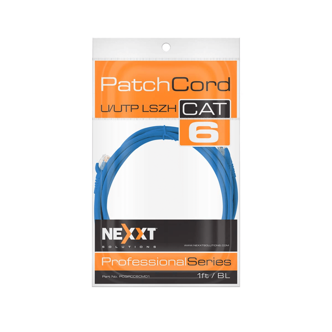 Nexxt Solutions - Patch Cable - UTP - RJ-45 - Azul - Cat6 - 30cm ...