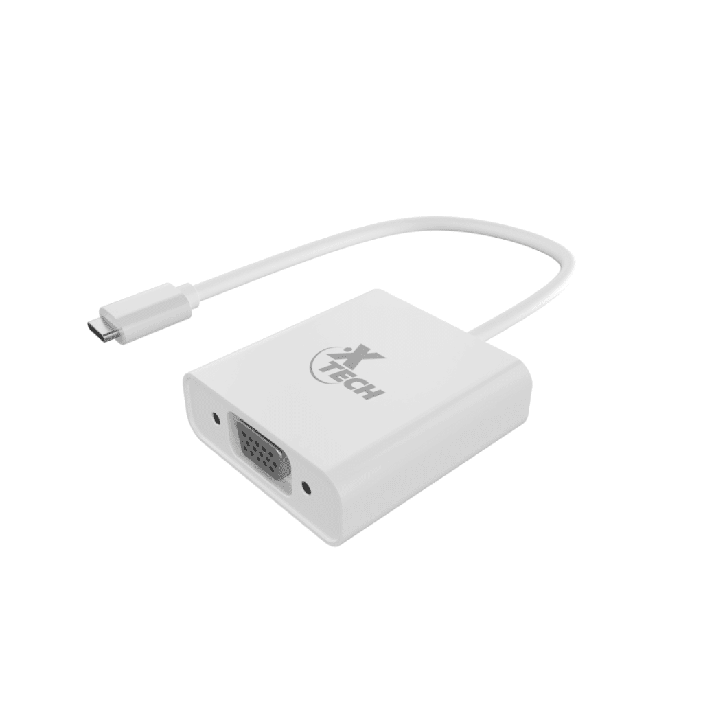 Xtech - Display Adapter - USB Type C - VGA - Glossy White - XTC-551 - Accesorios Para ...