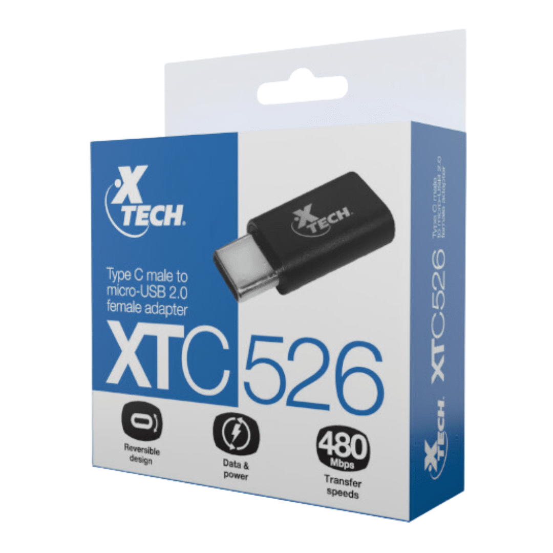 Xtech - USB Adapter - USB Type C - Micro-USB Type B - Black - XTC-526 - Accesorios Para ...