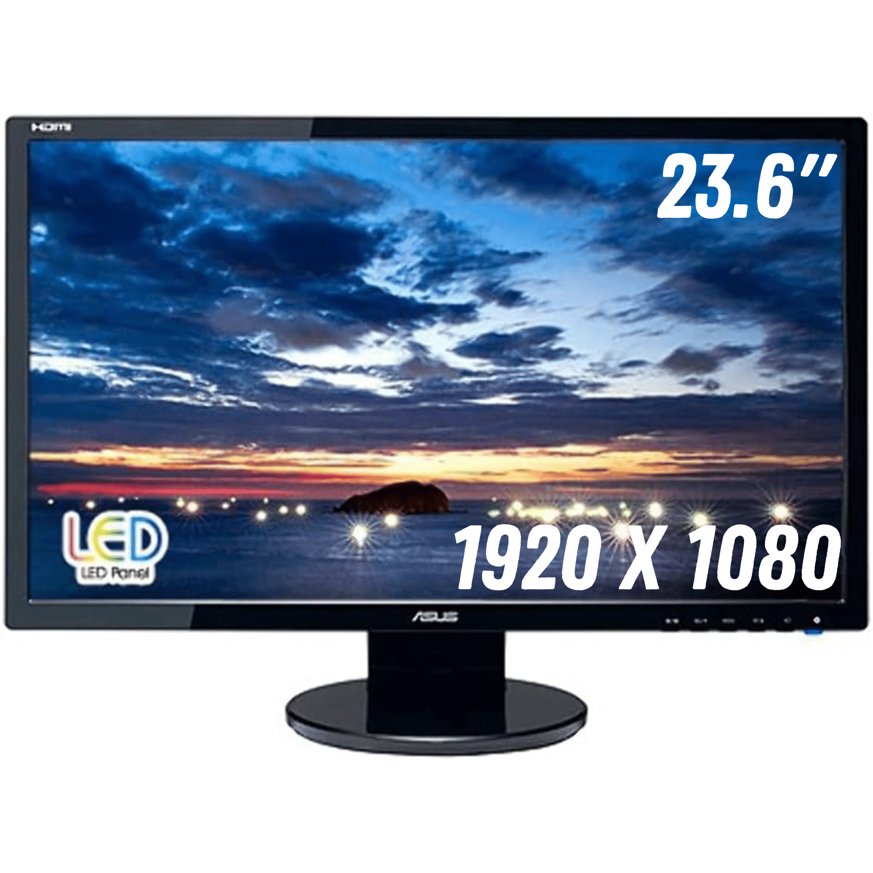 Asus Ve247h Full Hd Lcd Monitor - 16:9 - Black - 23.6" Viewable - Led ...