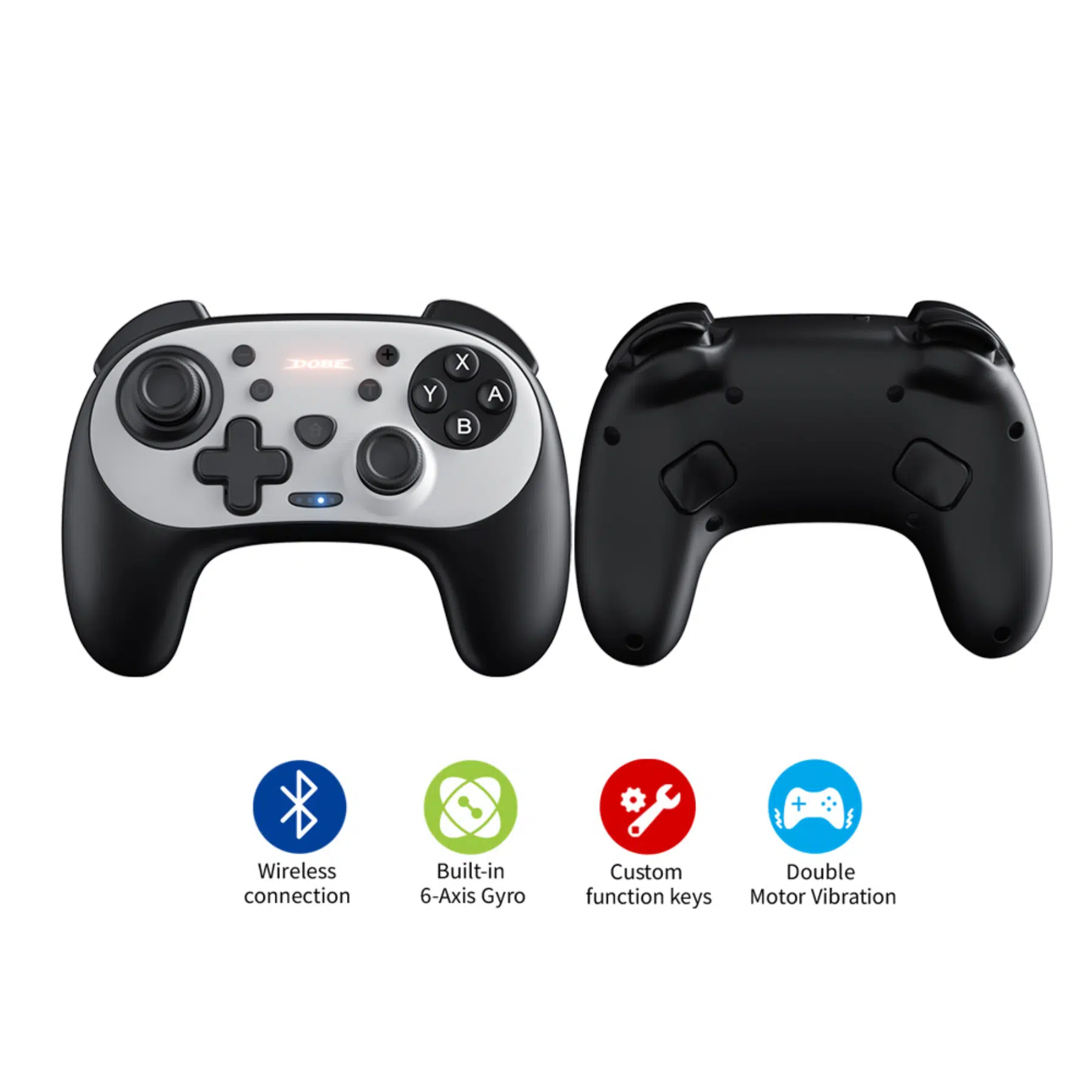 Dobe Tns-2101 Bluetooth Wireless Gaming Controller, Compatible With ...