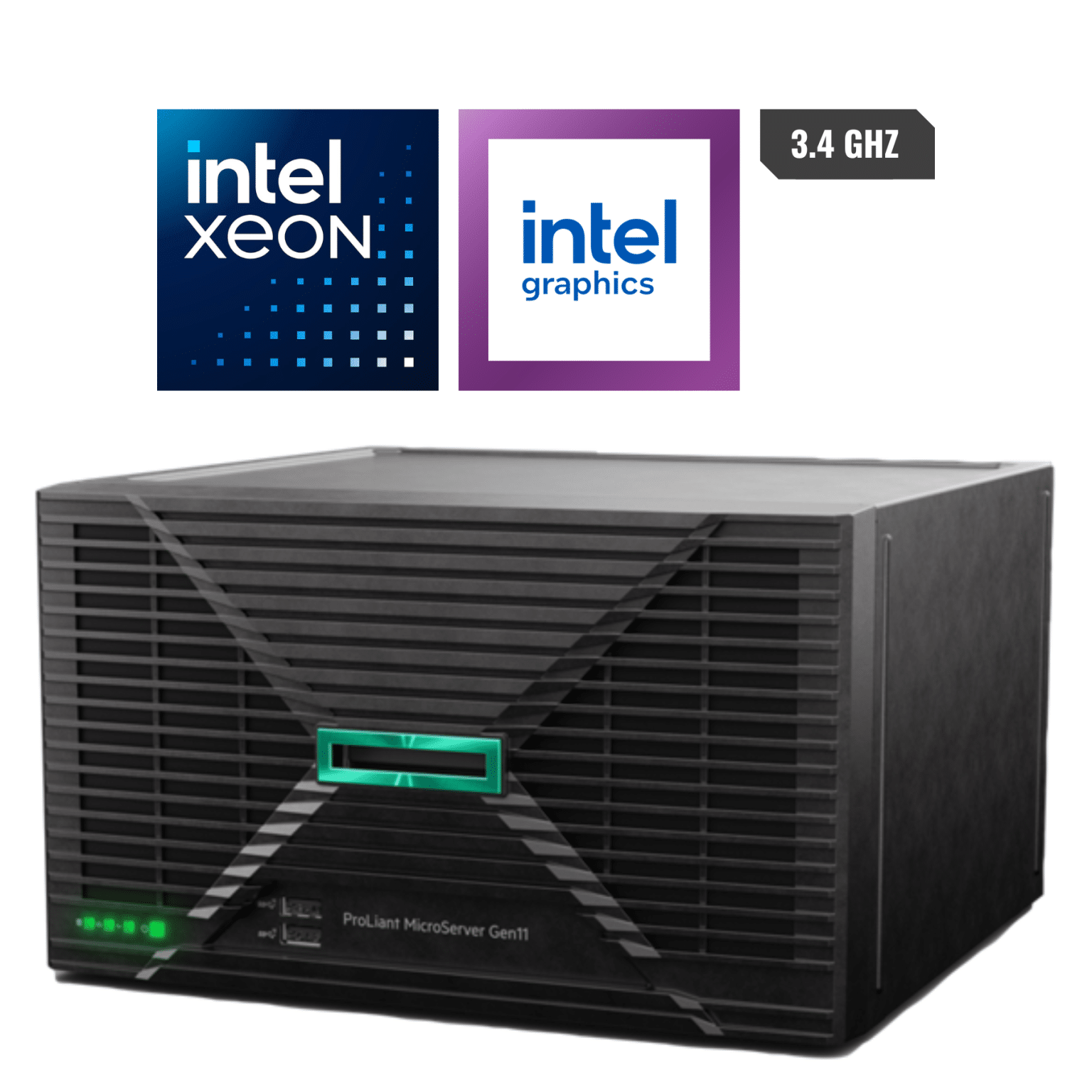 HPE SMART CHOICE ProLiant MicroServer Gen11 E-2434 4-core 1P 16GB-U NHP 1TBX2 180W Server P68821 ...