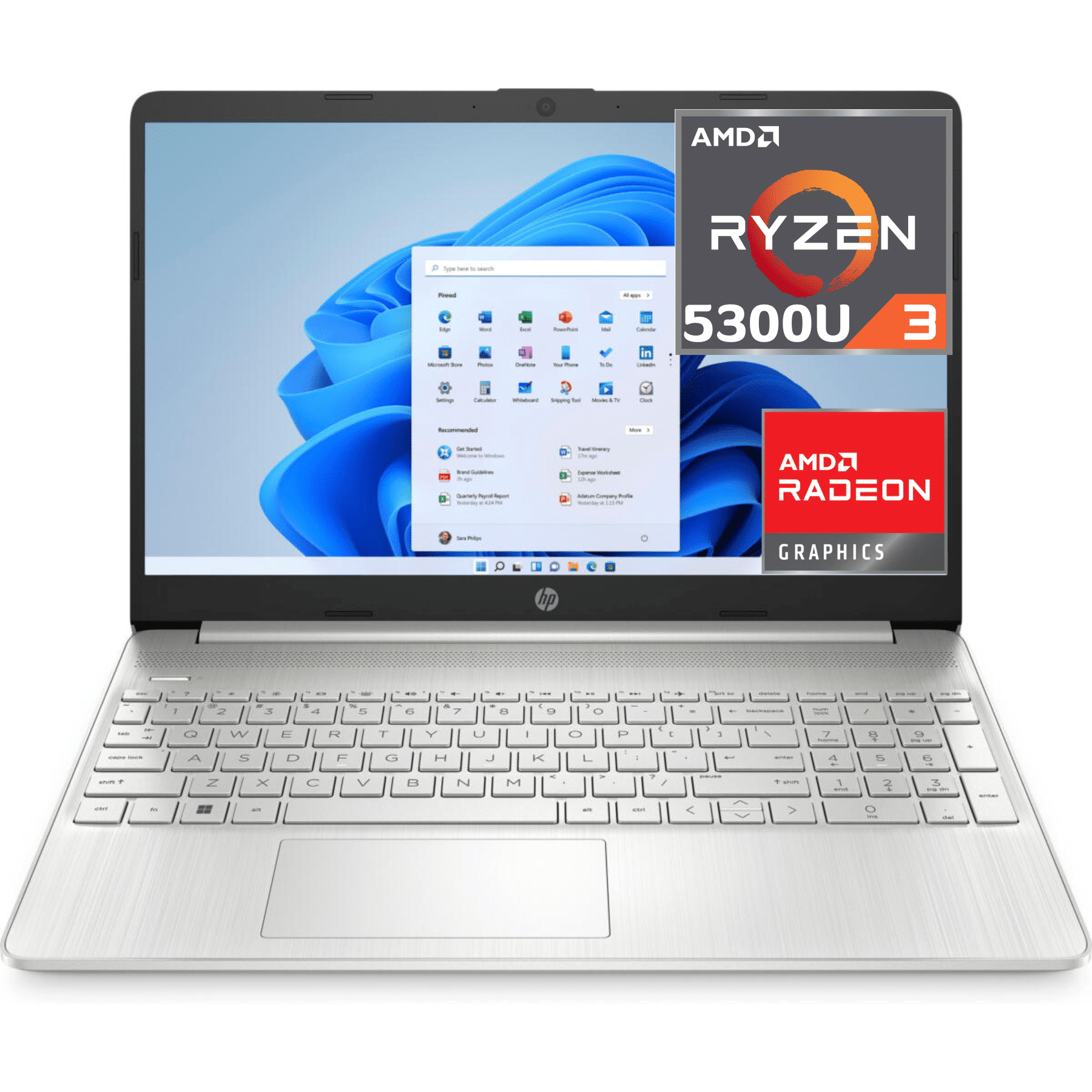 Hp 15-ef2033 Amd Ryzen 3 5300u 256gb Ssd 8gb 15.6" (1366x768) Win11 S ...