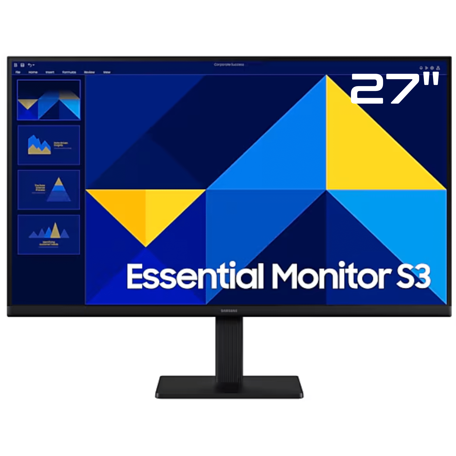 Monitor Samsung 27" Essential S3 S30gd Full Hd Fhd (1,920x1,080) - Ls27d300ganxza