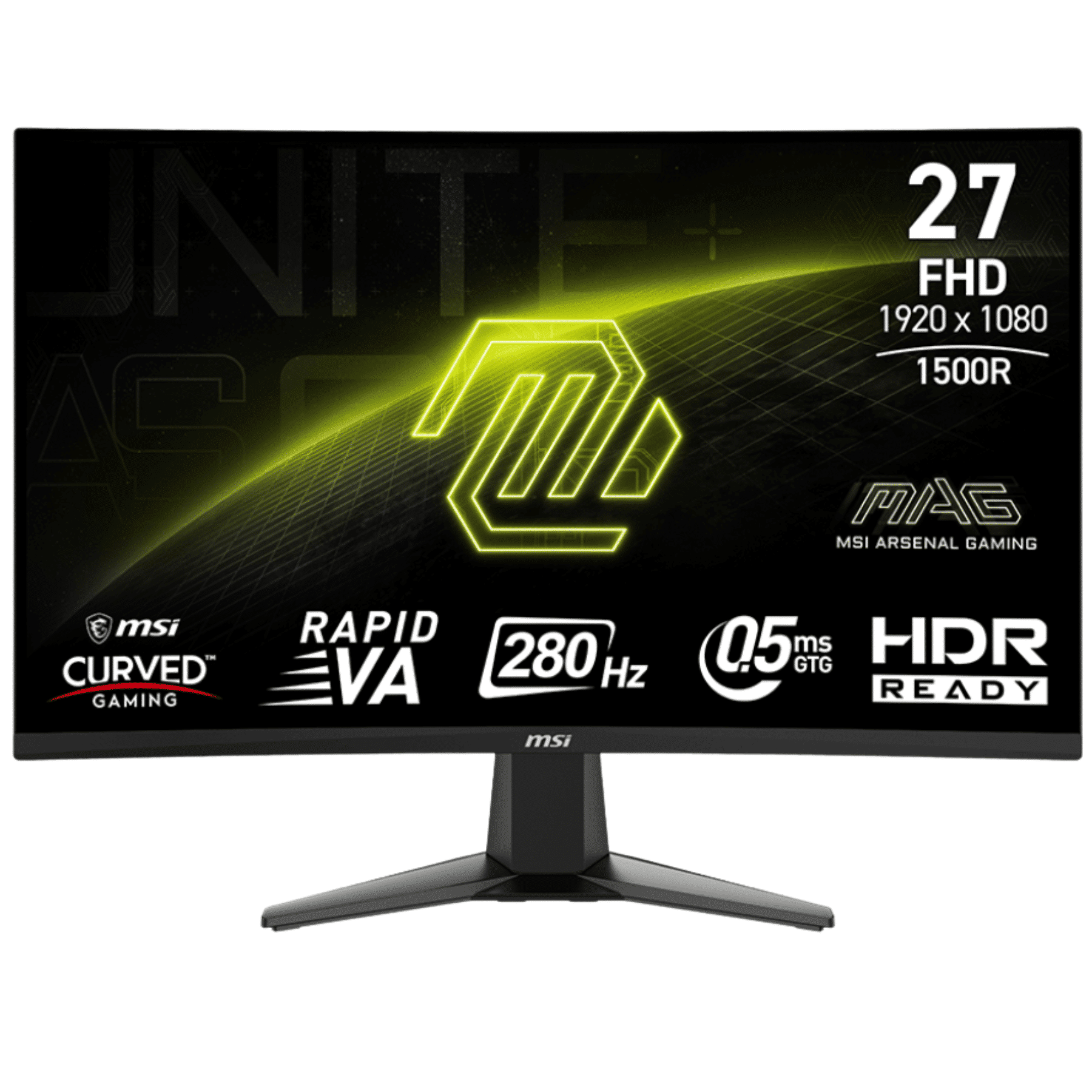 Monitor Msi 27" Mag 276cxf Gamer Curvo Fhd (1920x1080) 280hz 2xhdmi ...