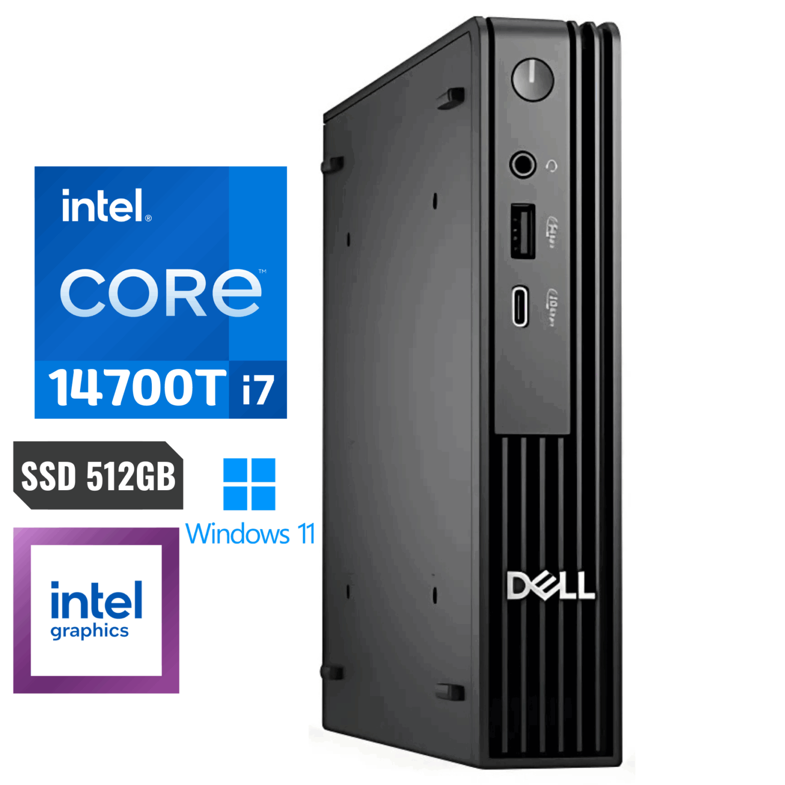Dell Pro Micro - Ultra Small Form Factor - Intel Core I7 I7-14700T / 3. ...