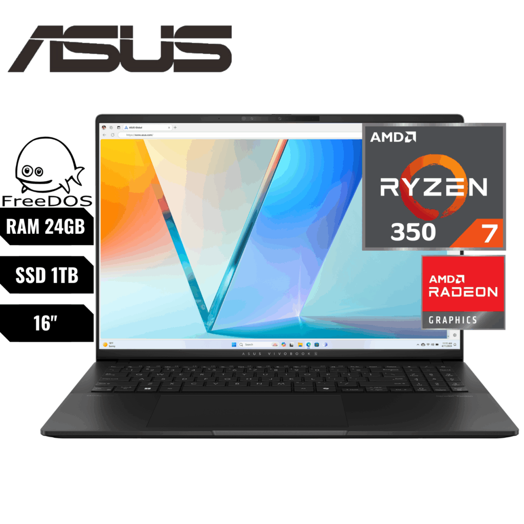 Laptop Asus Vivobook S16 Oled Ryzen 7-ai 350 2.0ghz Ram 24gb Ssd1tb 16 ...