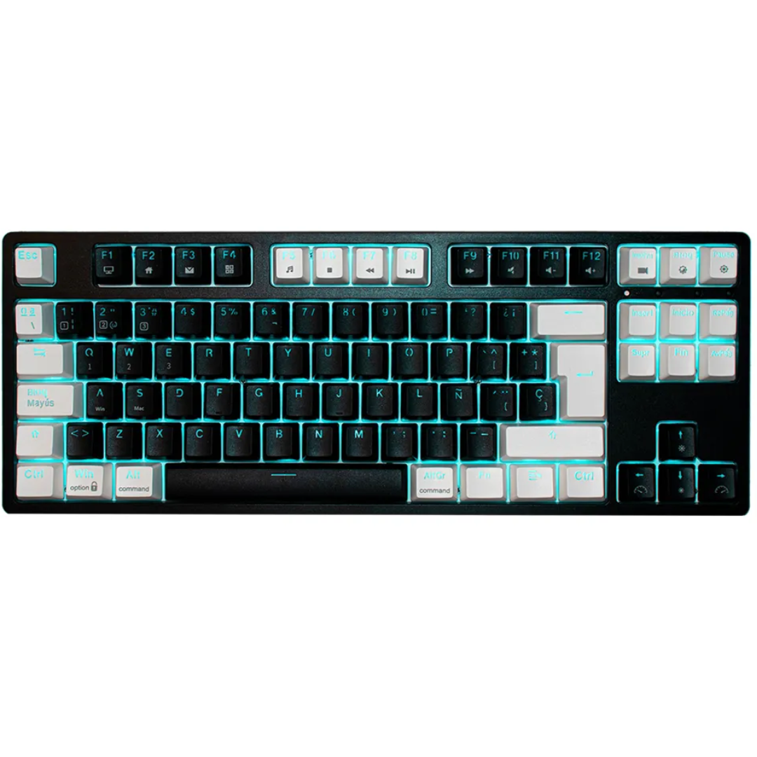 Teclado Mecanico Tengu Rgb Negro/blanco Swich/rojo Yokai Wifi-wired ...